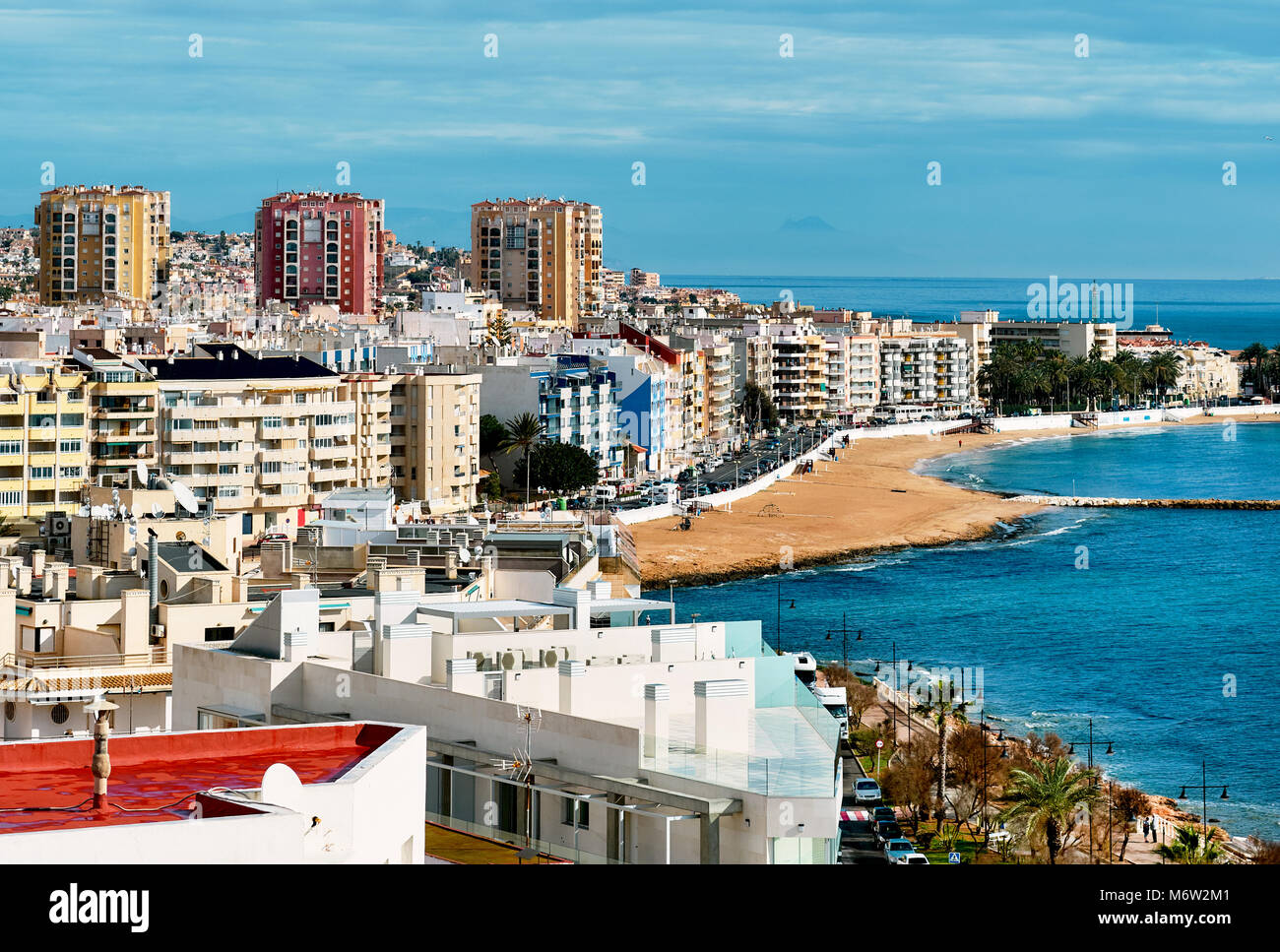 Panorama of Torrevieja city. Torrevieja is a Mediterranean city ...