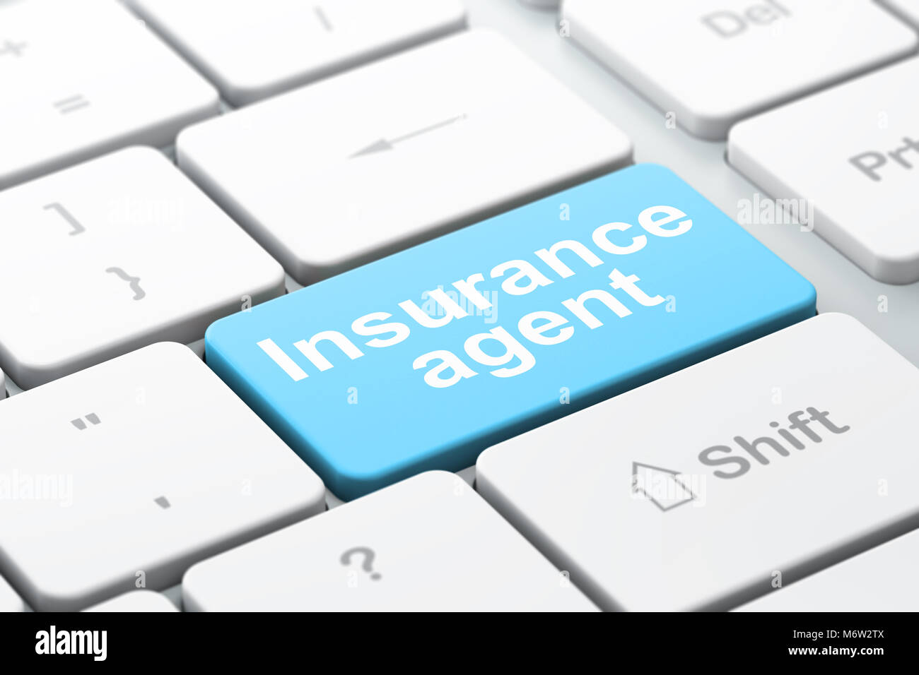 Insurance concept: Insurance Agent on computer keyboard background ...