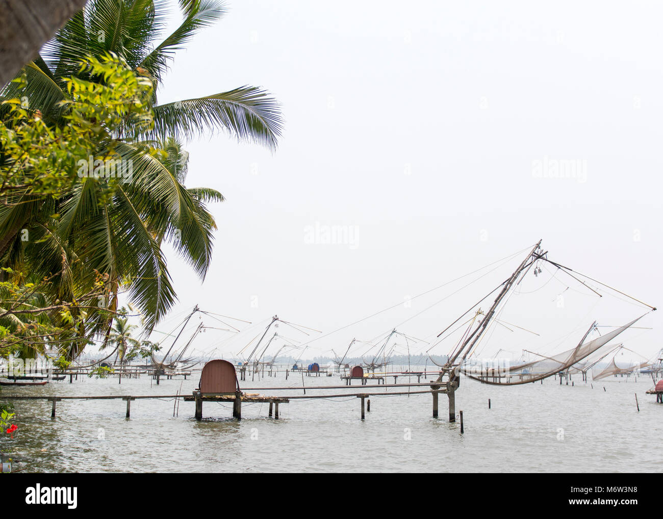 Chinese fishing nets in Cochin, Kochi, Kerala, India Stock Photo - Alamy