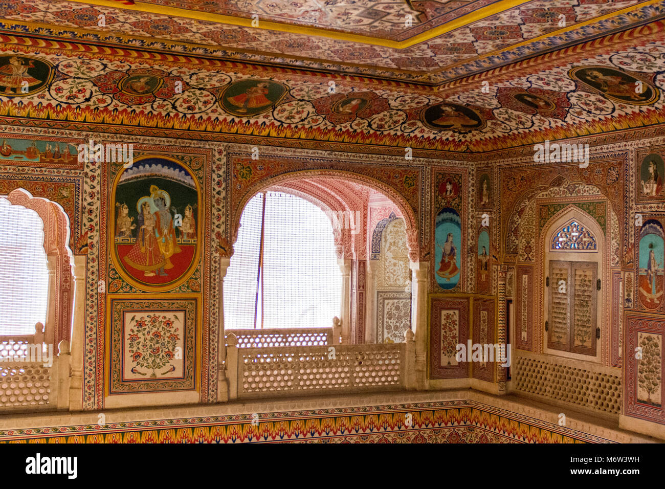 Interior of Samode Palace, Rajasthan, India Stock Photo - Alamy