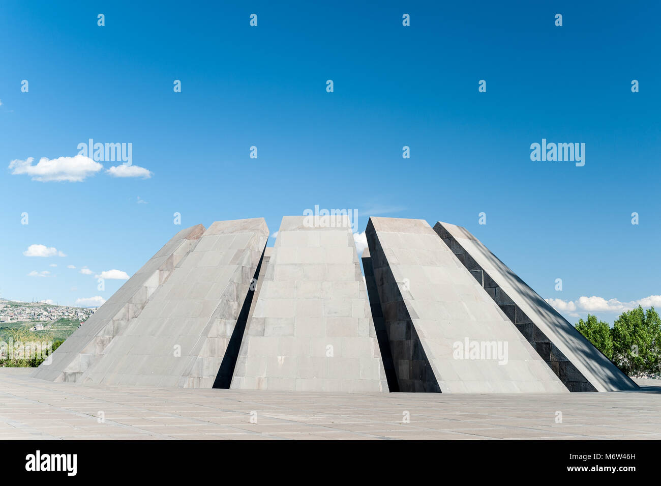 View on the Tsitsernakaberd Armenian Genocide memorial complex in ...