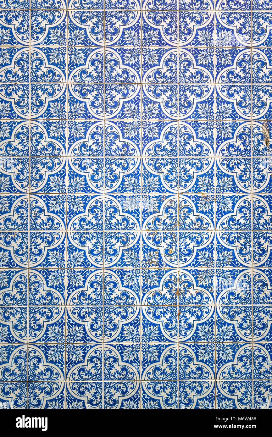 Vintage azulejos, traditional Portuguese tiles Stock Photo - Alamy
