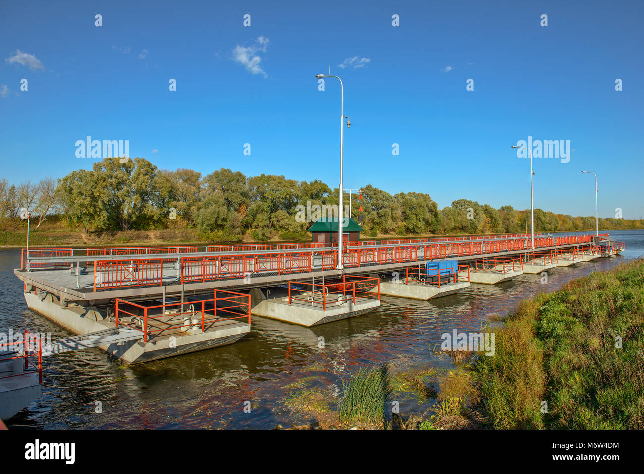 Movable floating bridge Stock Photo - Alamy