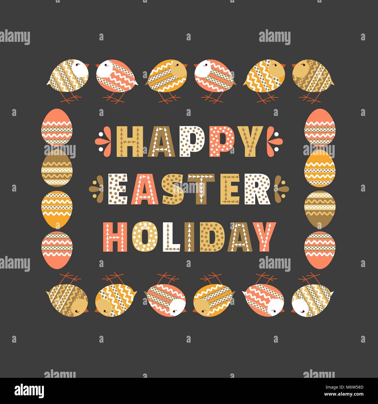 Chicken egg Easter card Stock Vector Image & Art - Alamy