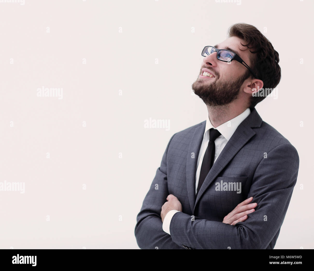 brooding handsome guy lifted his head up Stock Photo - Alamy