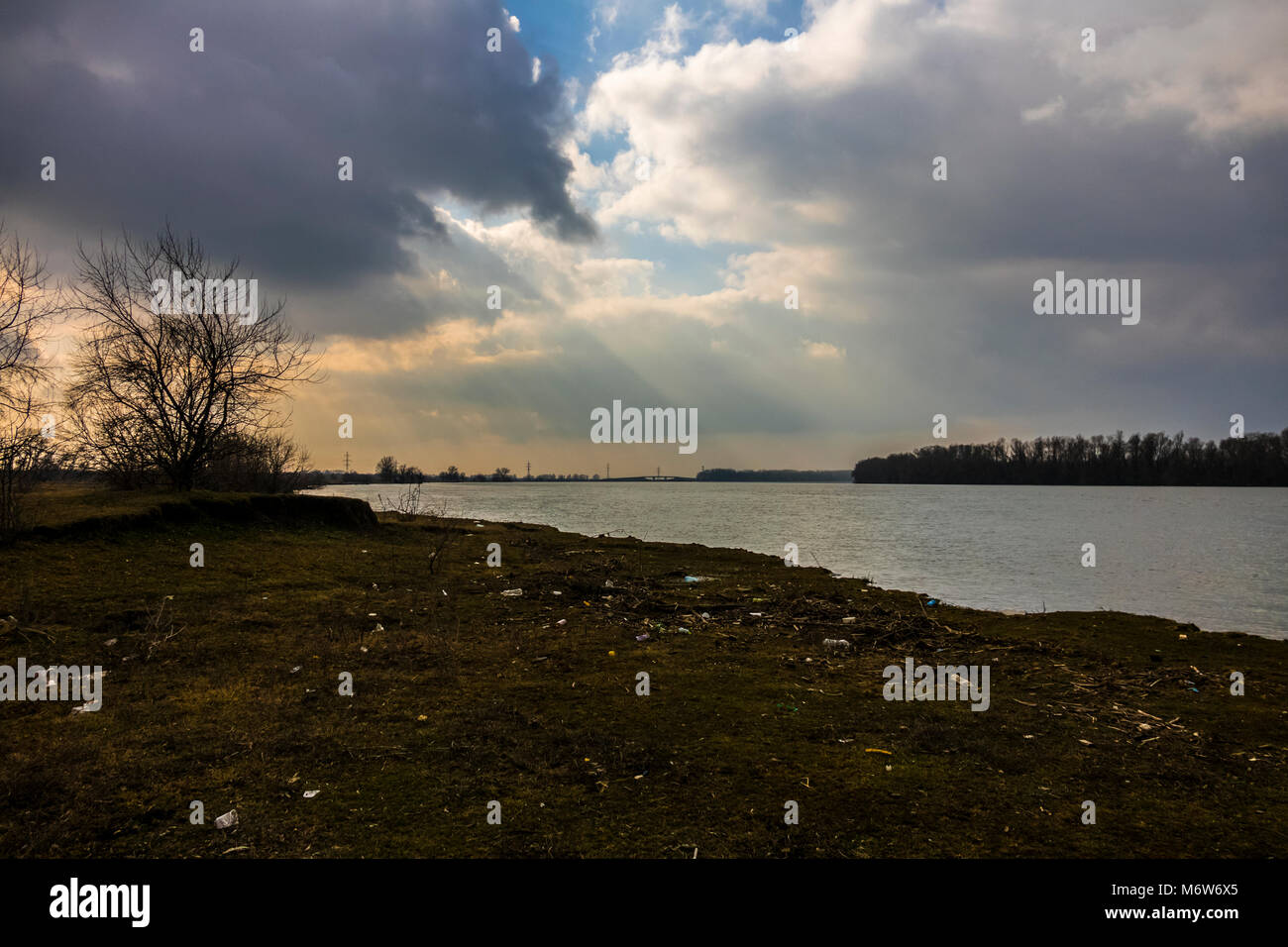 Rubbish pollution with plastic on the bank of Danube Stock Photo - Alamy