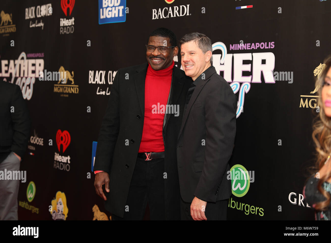Leather & Laces Super Bowl 52 party Featuring: Michael Irvin, Guest ...