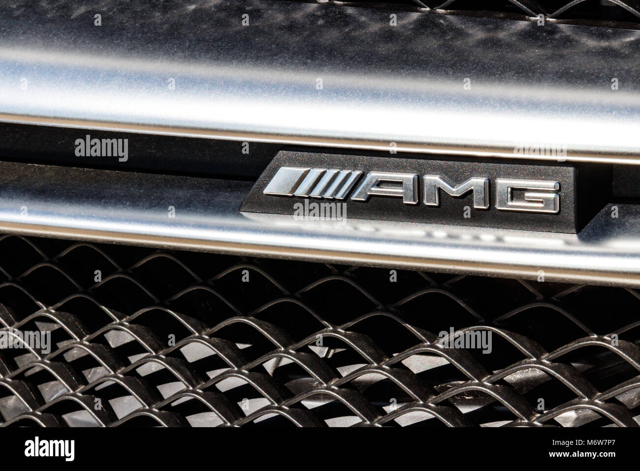 Indianapolis - Circa March 2018: Badge of an AMG Mercedes-Benz ...