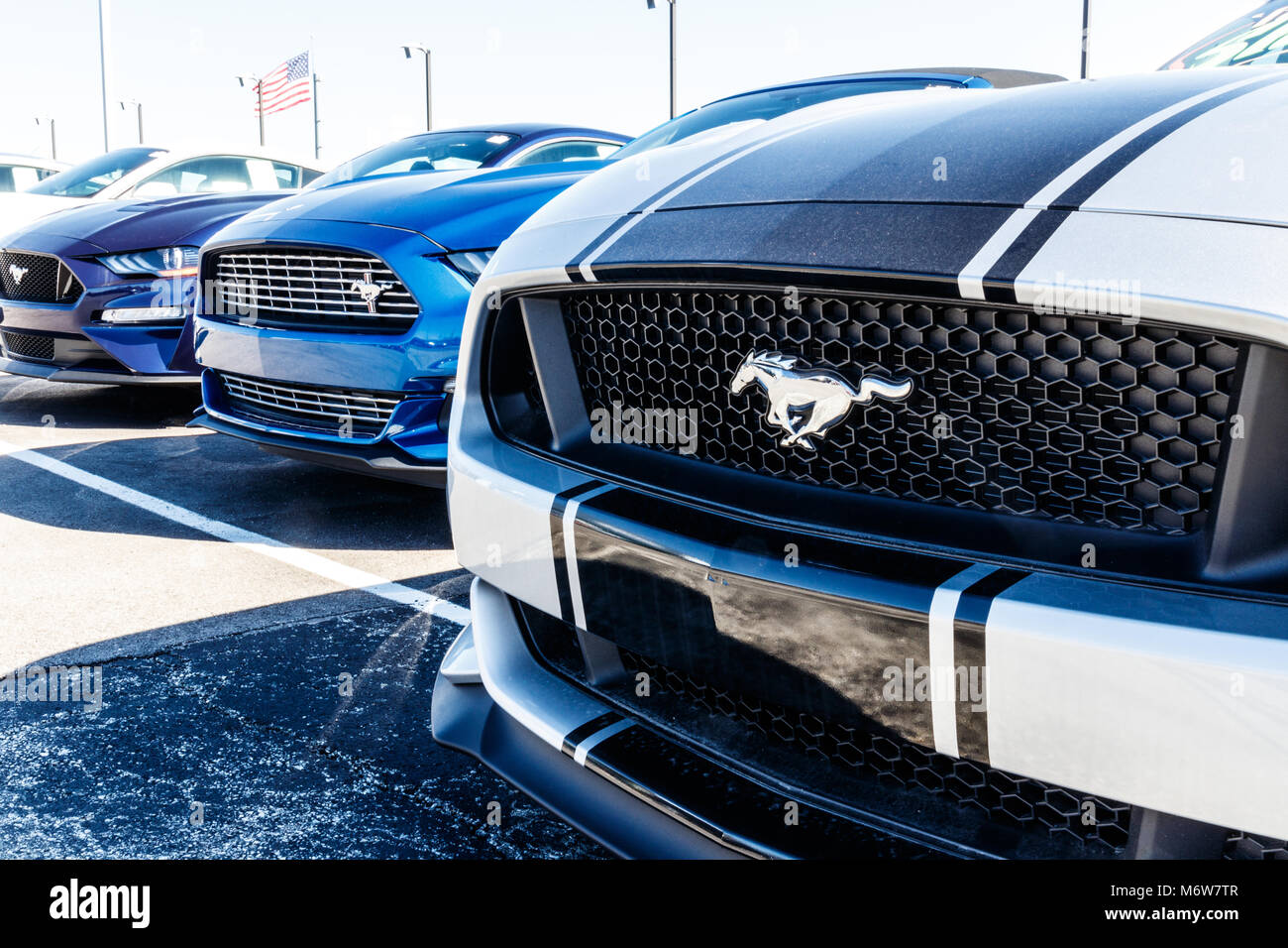 Indianapolis - Circa March 2018: A Local Ford Car and Truck Dealership ...