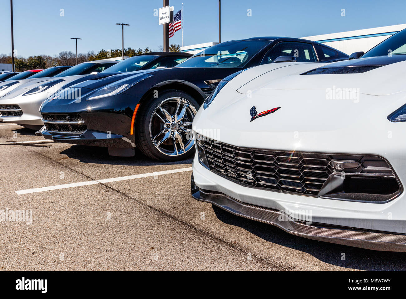Indianapolis - Circa March 2018: Chevrolet Corvette Display at a Chevy ...