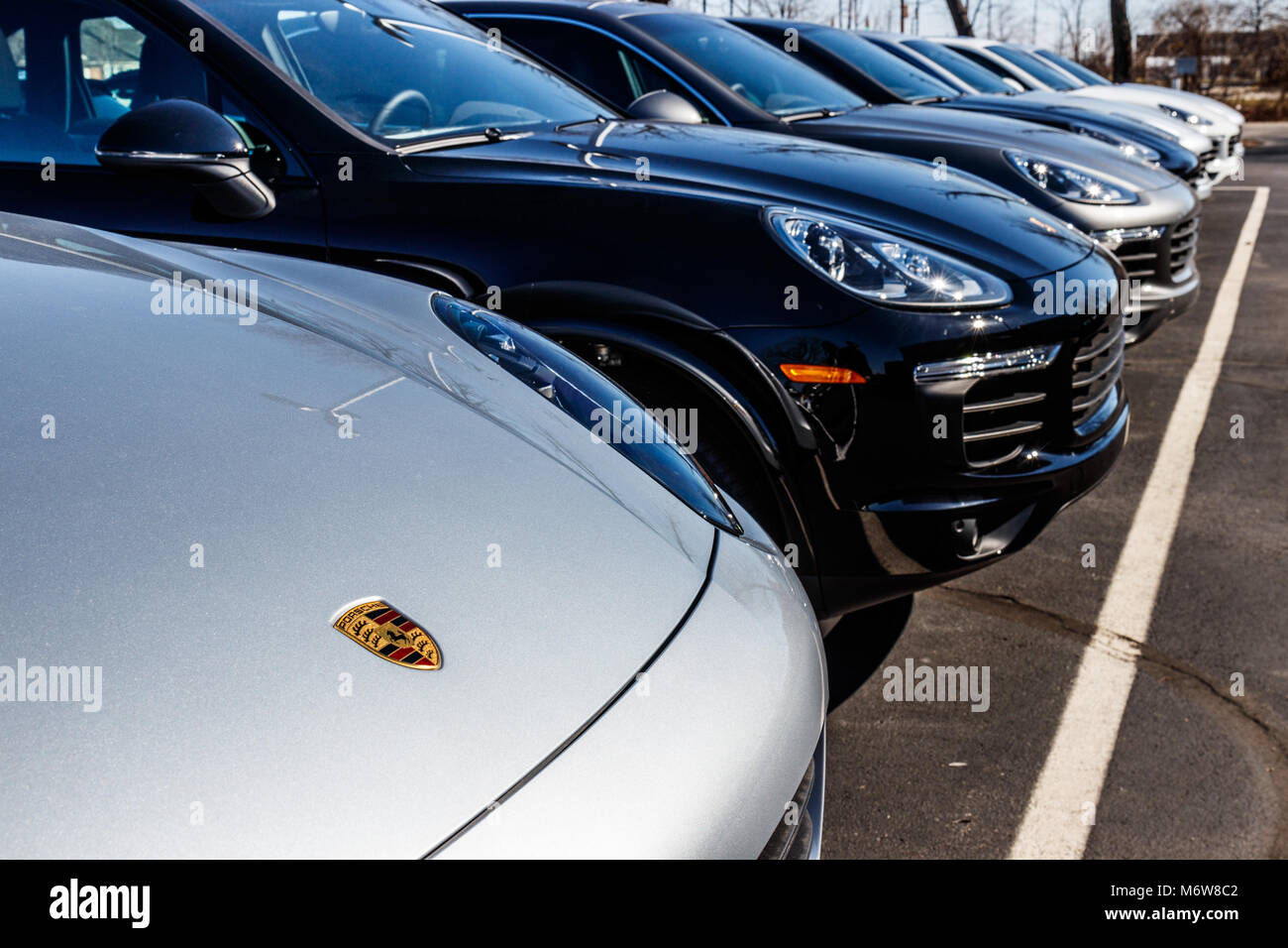 Indianapolis - Circa March 2018: Local Porsche Dealership displaying ...