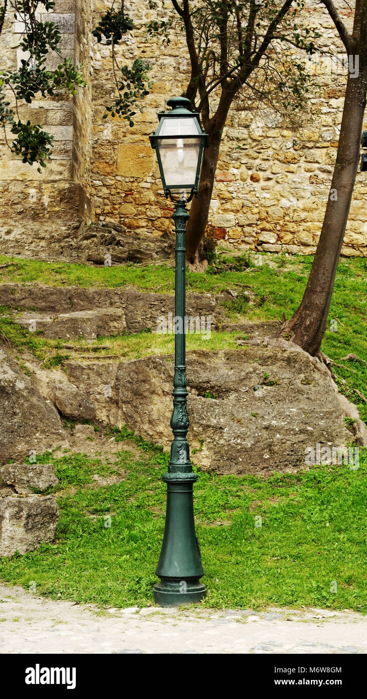 Lamp post, Lisbon, Portugal Stock Photo - Alamy