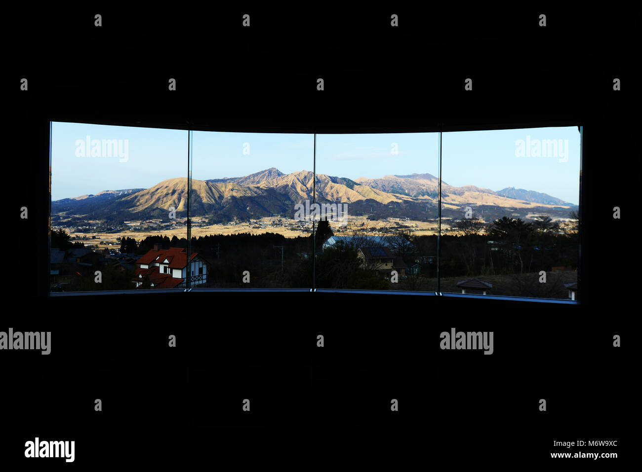 A panoramic view of Mount Aso in Kyushu Stock Photo - Alamy