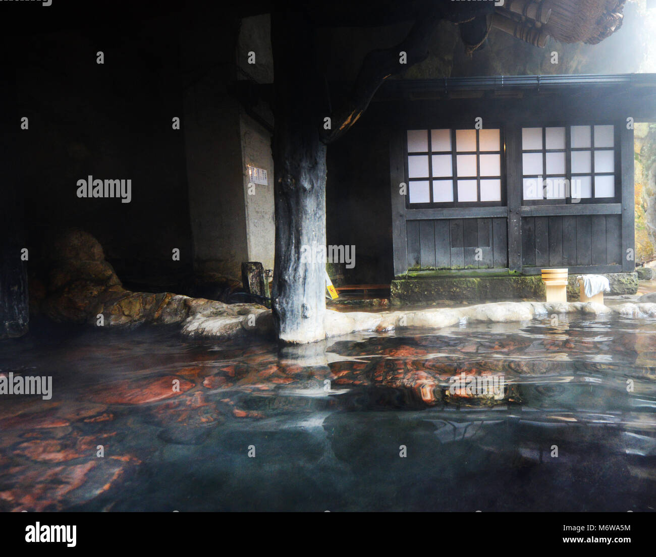 The Yamanoyado Shinmeikan rotenburo / onsen in Kurokawa onsen in Kyushu ...