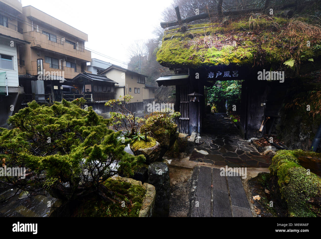 The Yamanoyado Shinmeikan rotenburo / onsen in Kurokawa onsen in Kyushu ...
