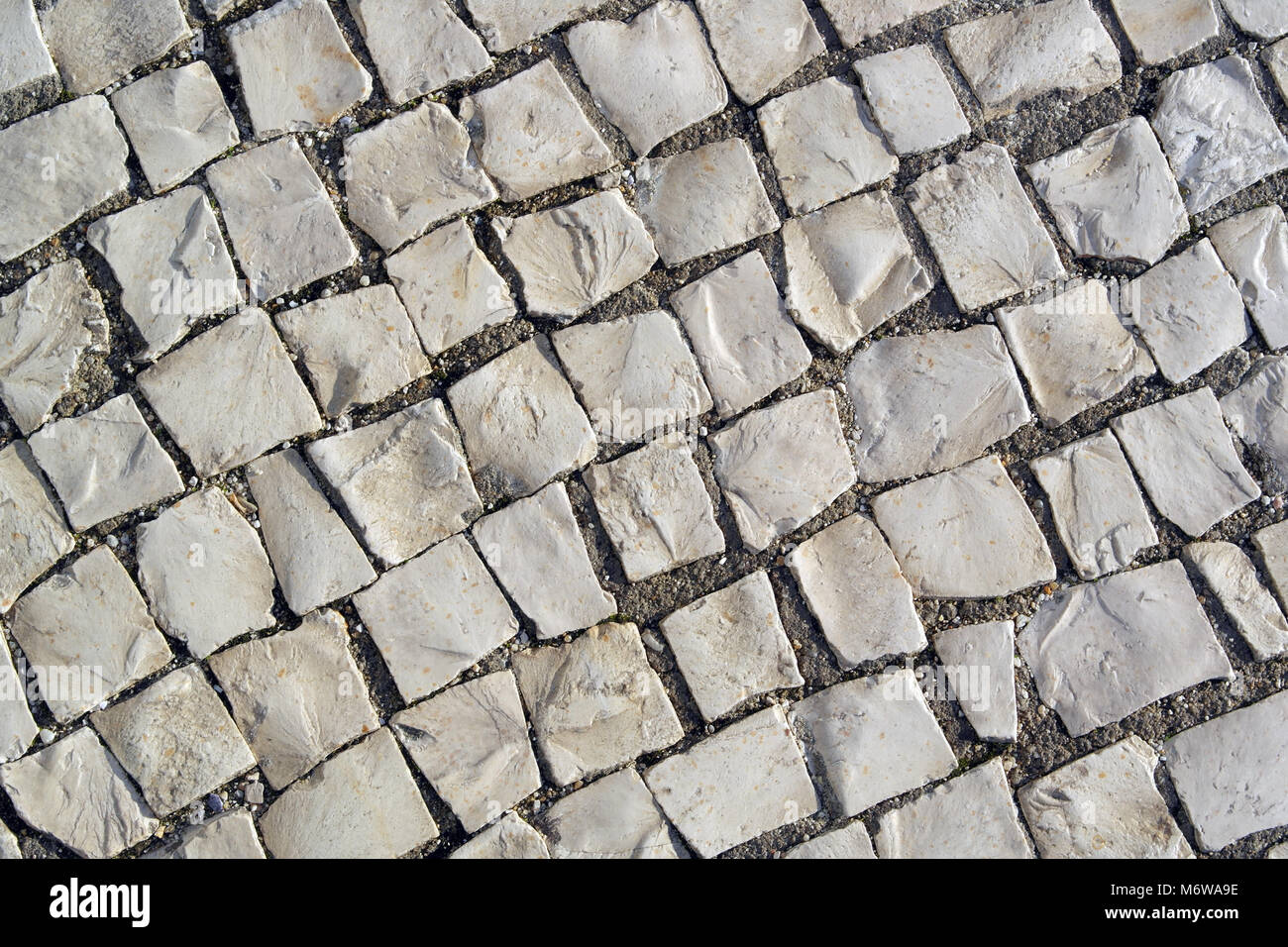 Detail of the typical portuguese pavement, the calçada portuguesa Stock ...