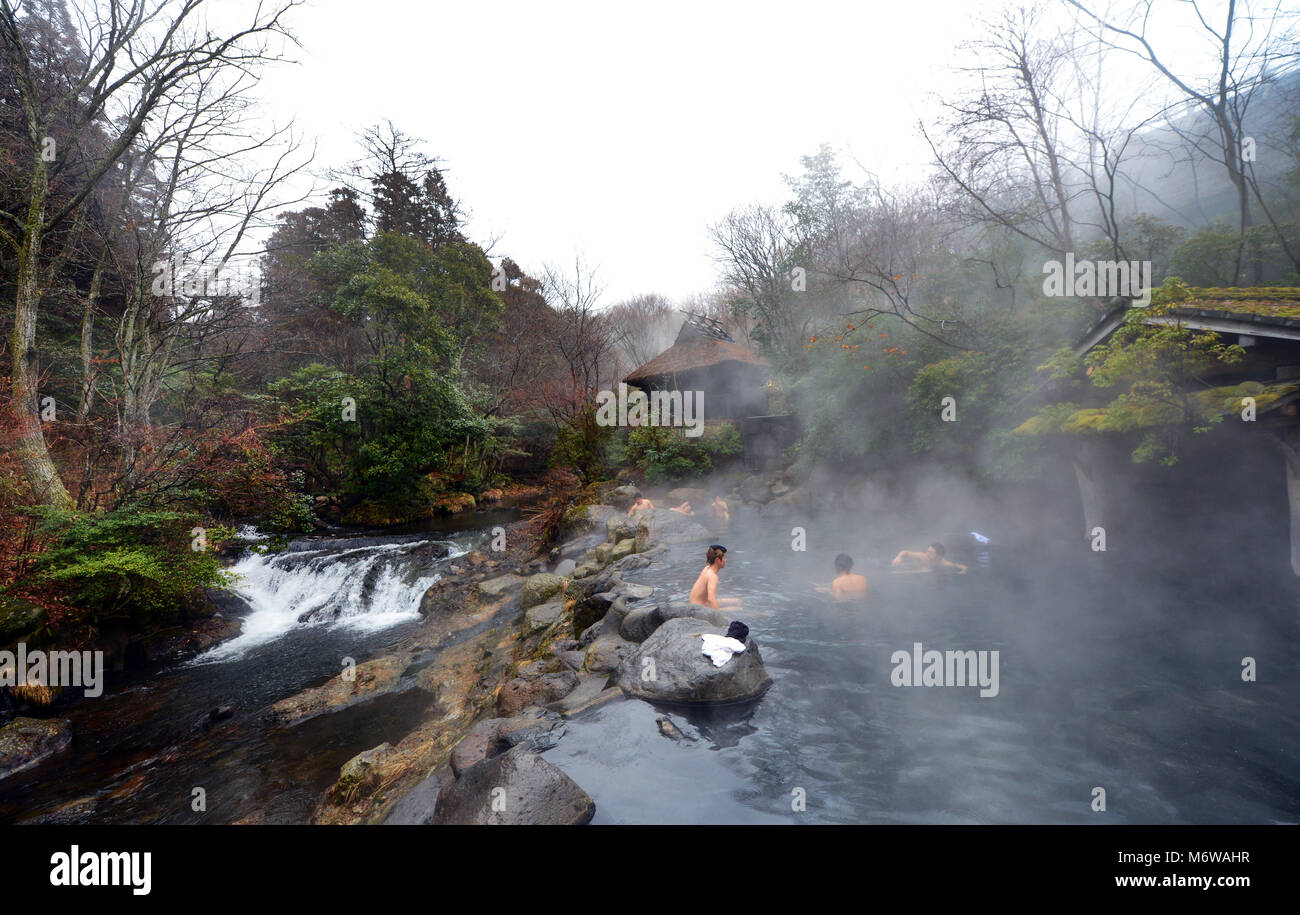 The riverside Yamamizuki Rotenburo ( outdoor hot spring bath ) in ...