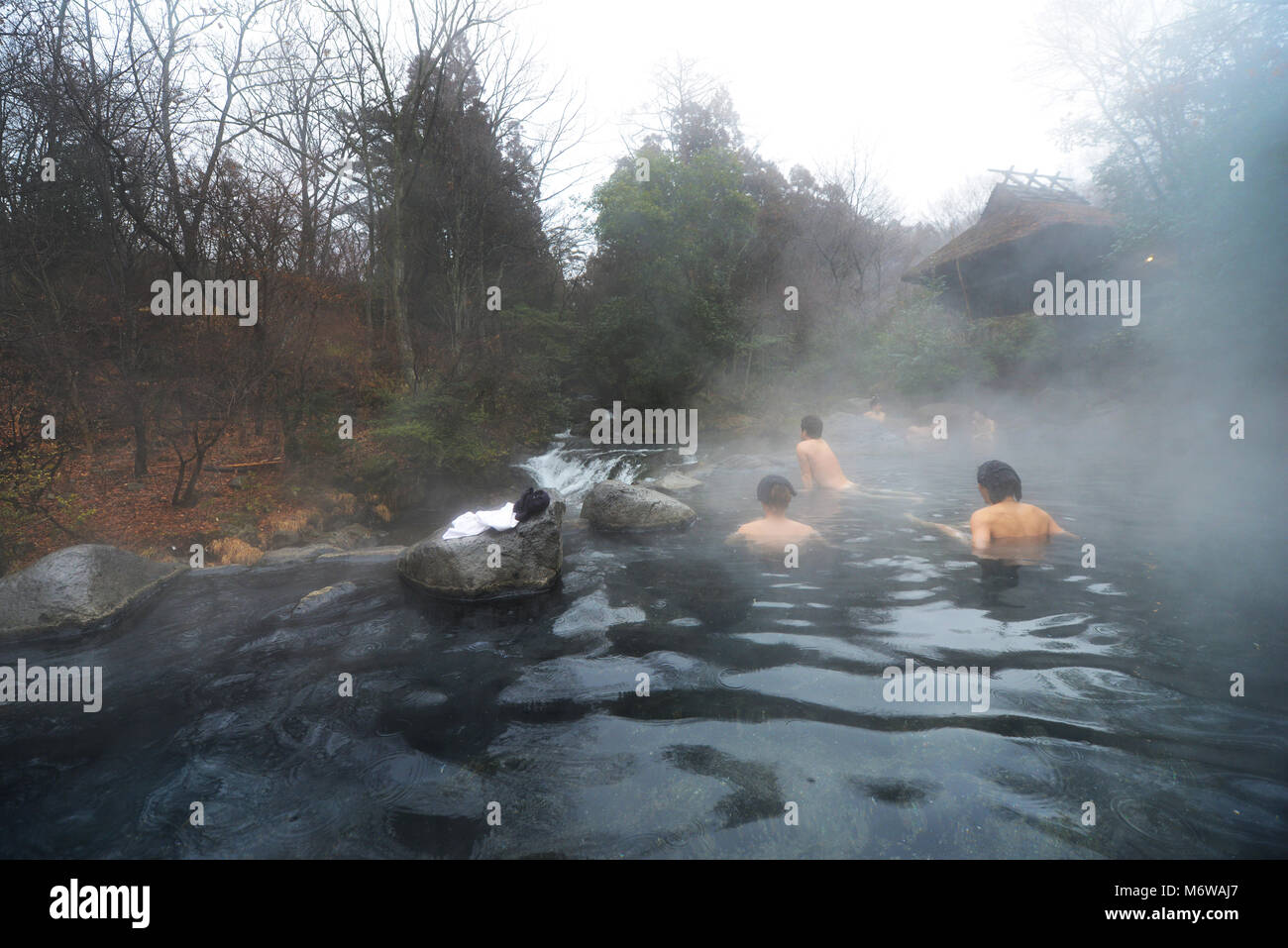The riverside Yamamizuki Rotenburo ( outdoor hot spring bath ) in ...