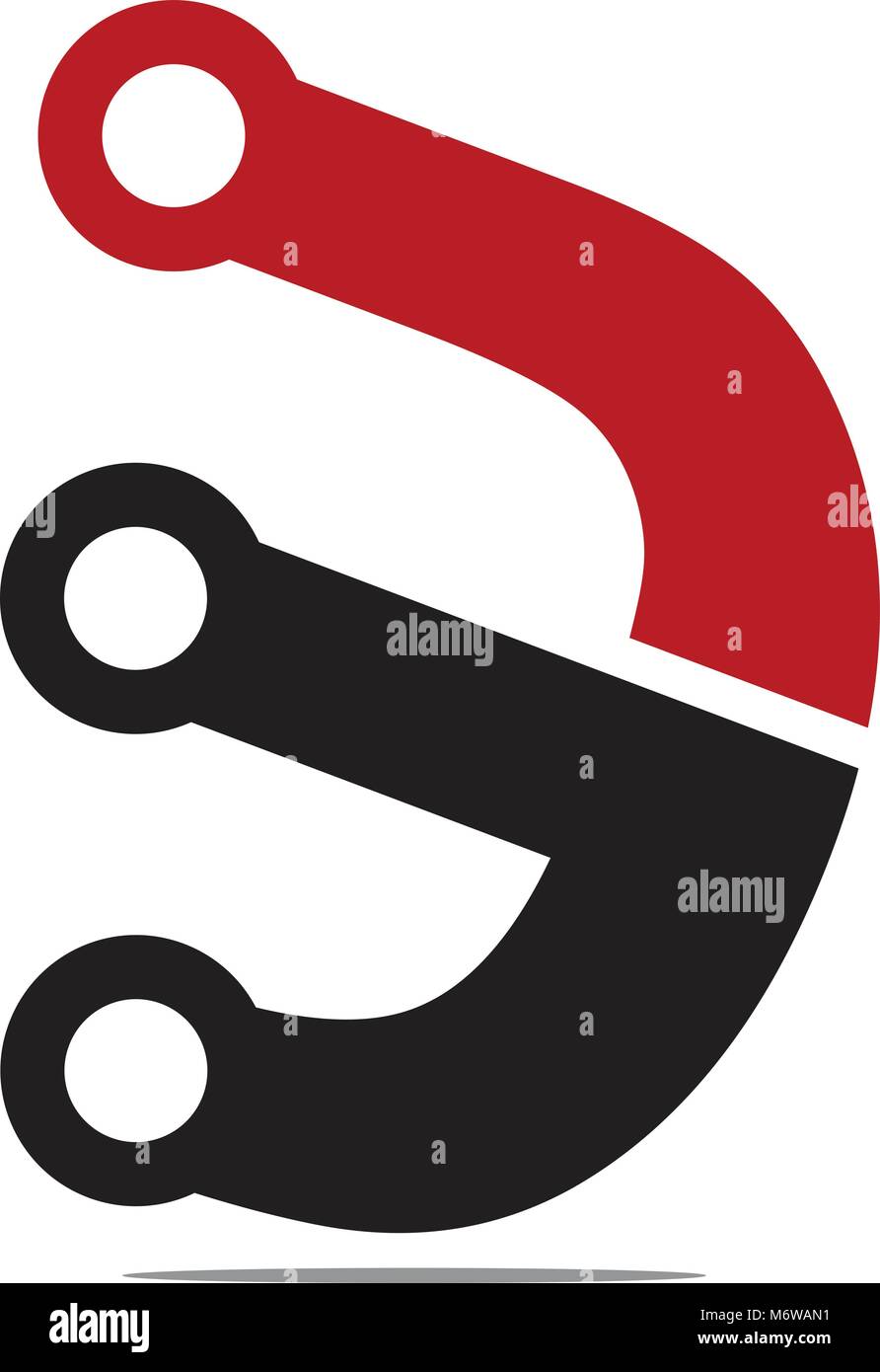 High tech letter branding Stock Vector Images - Alamy