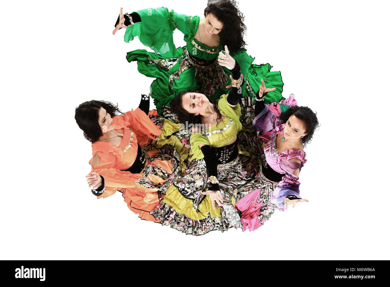 professional Gypsy dancing group in national costumes performing folk ...