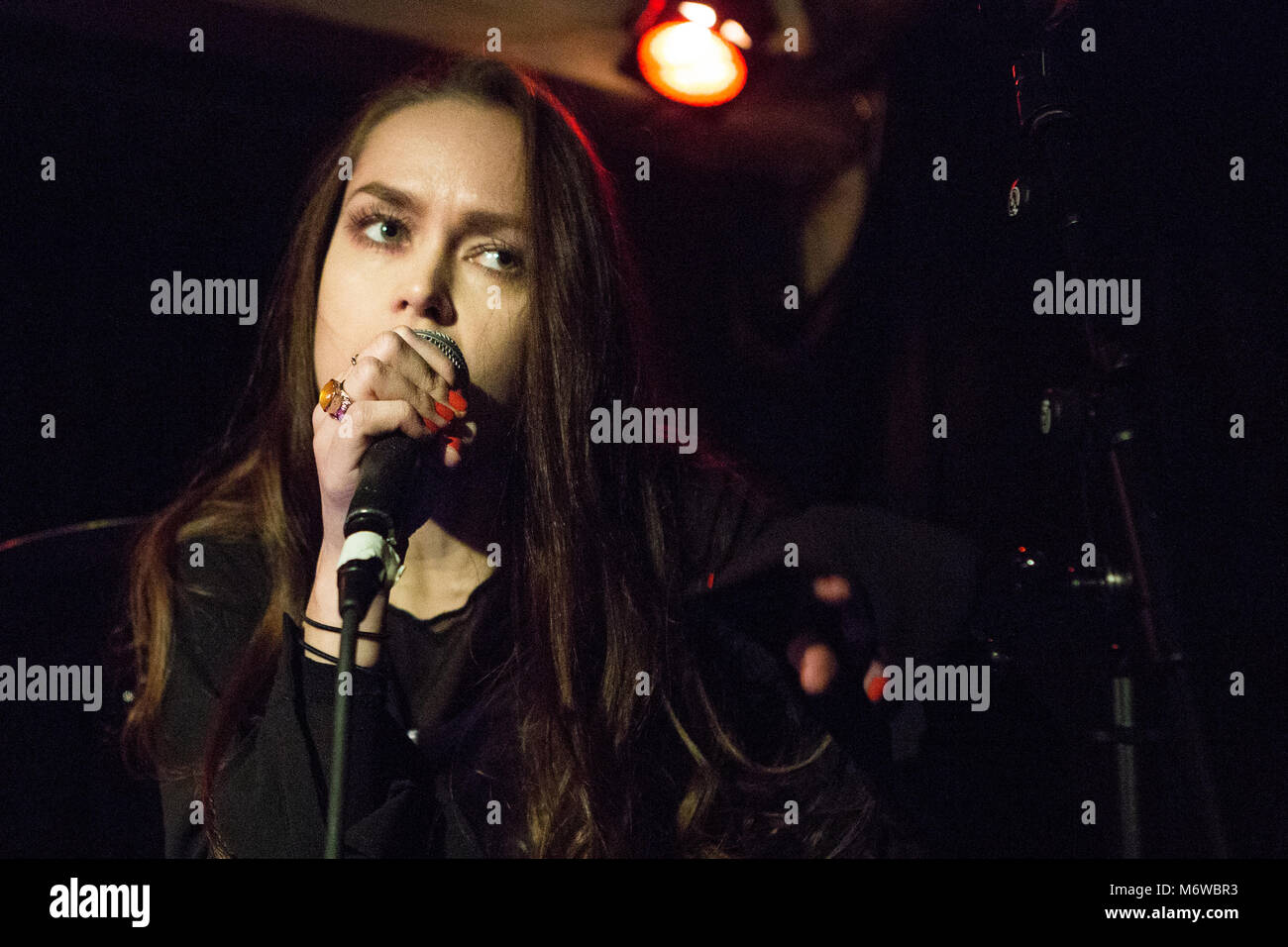 Norway, Oslo - March 2, 2018. The Swedish singer and songwriter Amanda ...