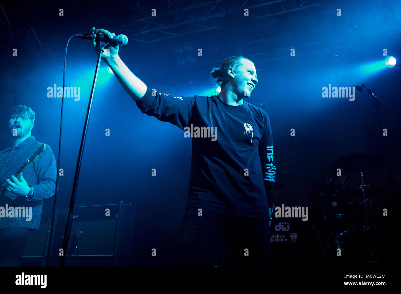 Norway, Oslo - March 3, 2018. The Norwegian rock band Lüt performs a ...
