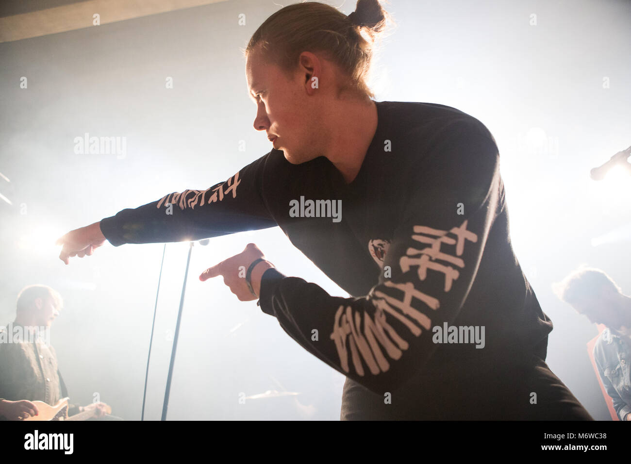 Norway, Oslo - March 3, 2018. The Norwegian rock band Lüt performs a ...