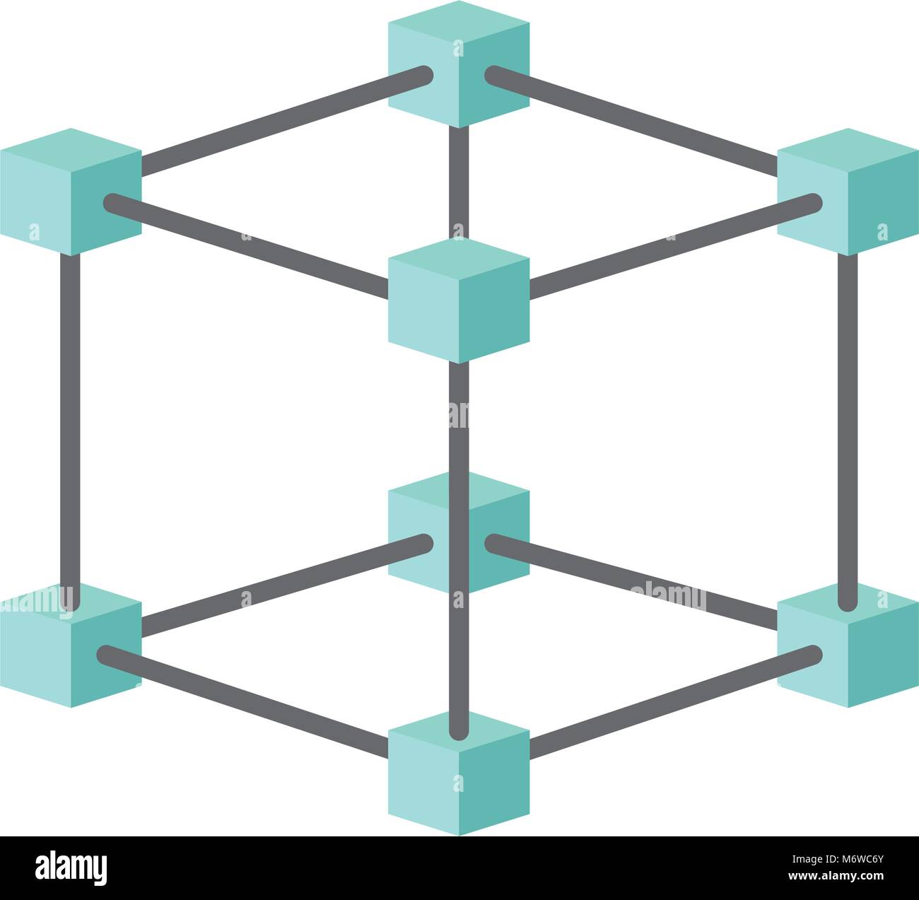 cubic matrix geometric icon Stock Vector Image & Art - Alamy