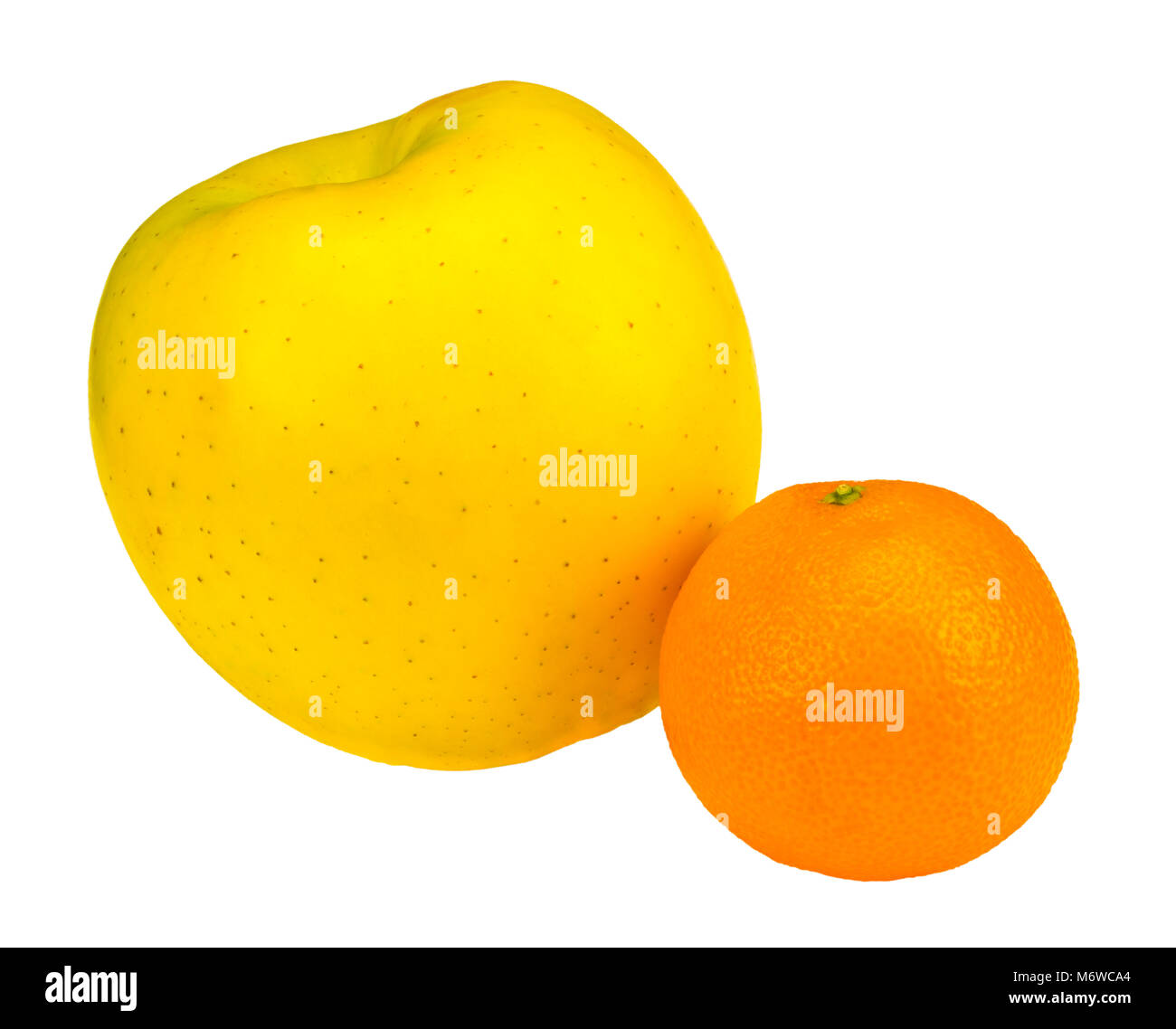mandarin and apples isolated on white background Stock Photo - Alamy