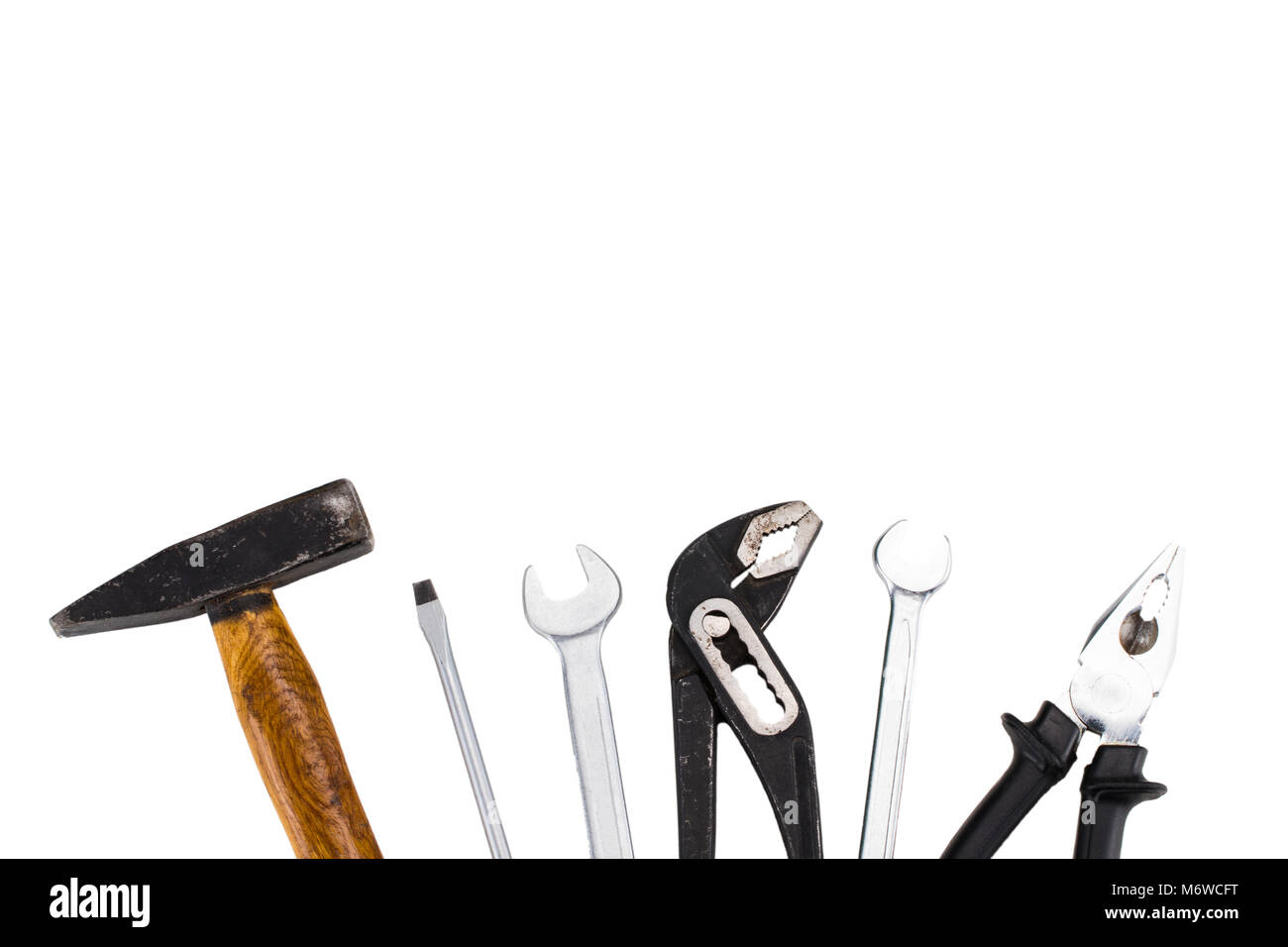 Set of tools, Many tools on white background. With copy space Stock ...