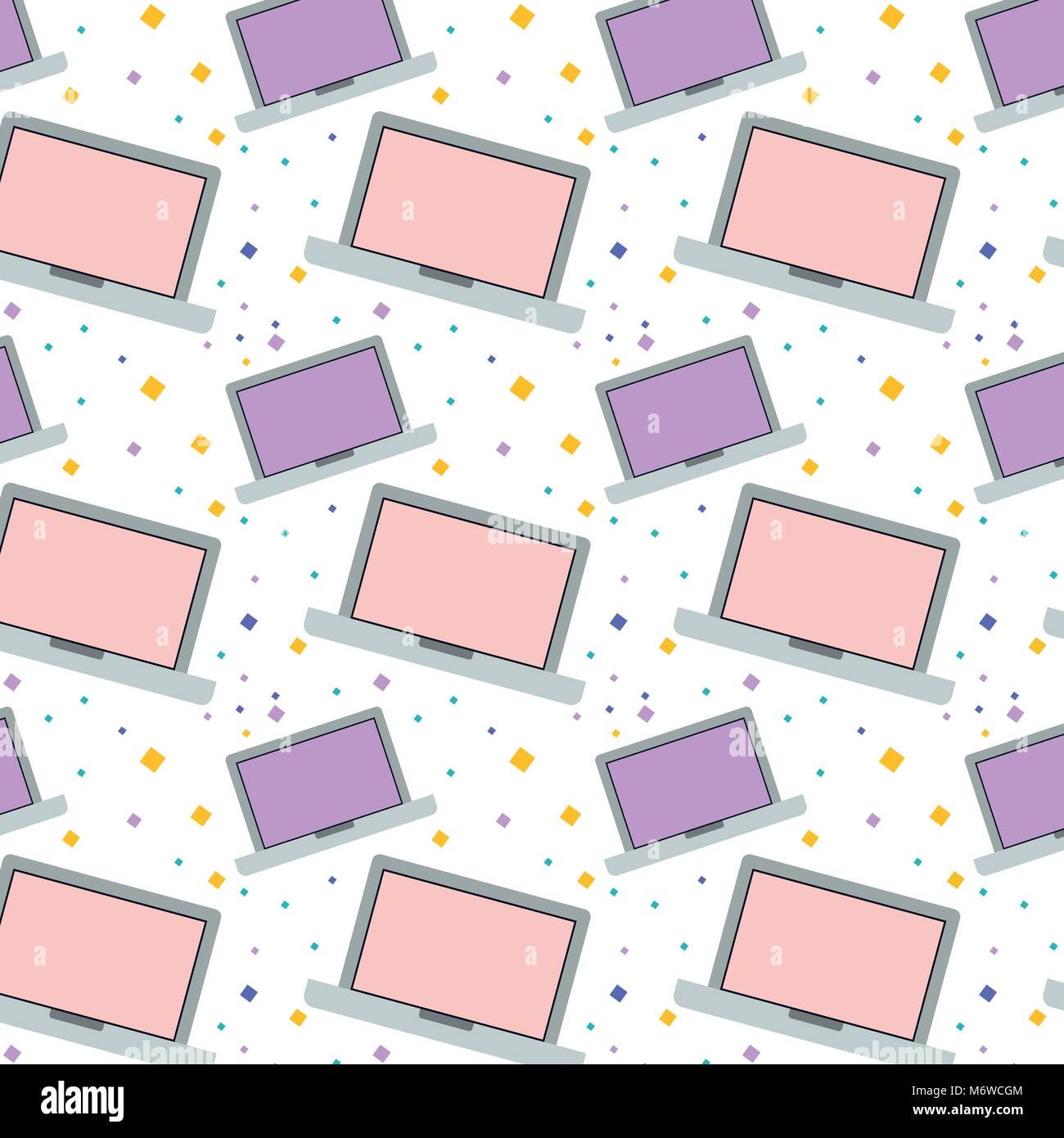 laptop computer pattern background Stock Vector Image & Art - Alamy