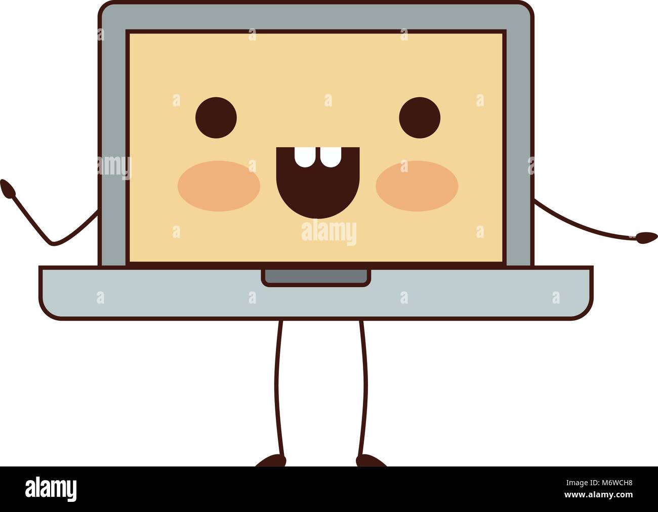 Monitor Computer Kawaii Character High Resolution Stock Photography and ...