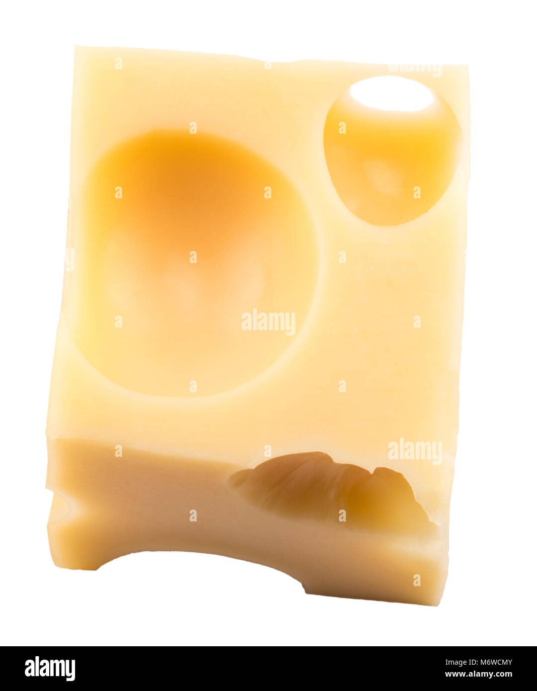 cheese cube slice isolated on a white background Stock Photo - Alamy