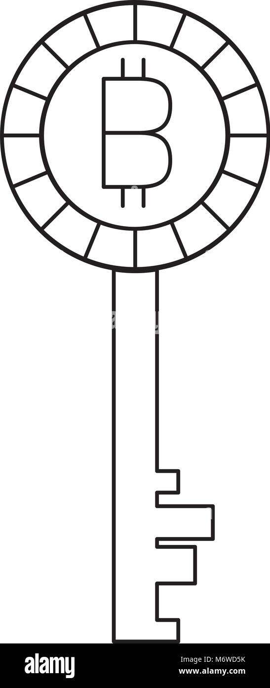 key with bitcoin money Stock Vector Image & Art - Alamy