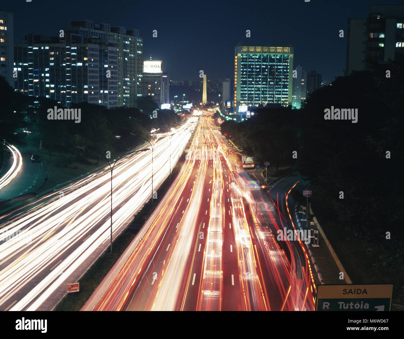 Obelisk, Ibm, 23rd May Avenue, Sao Paulo, Brazil Stock Photo - Alamy