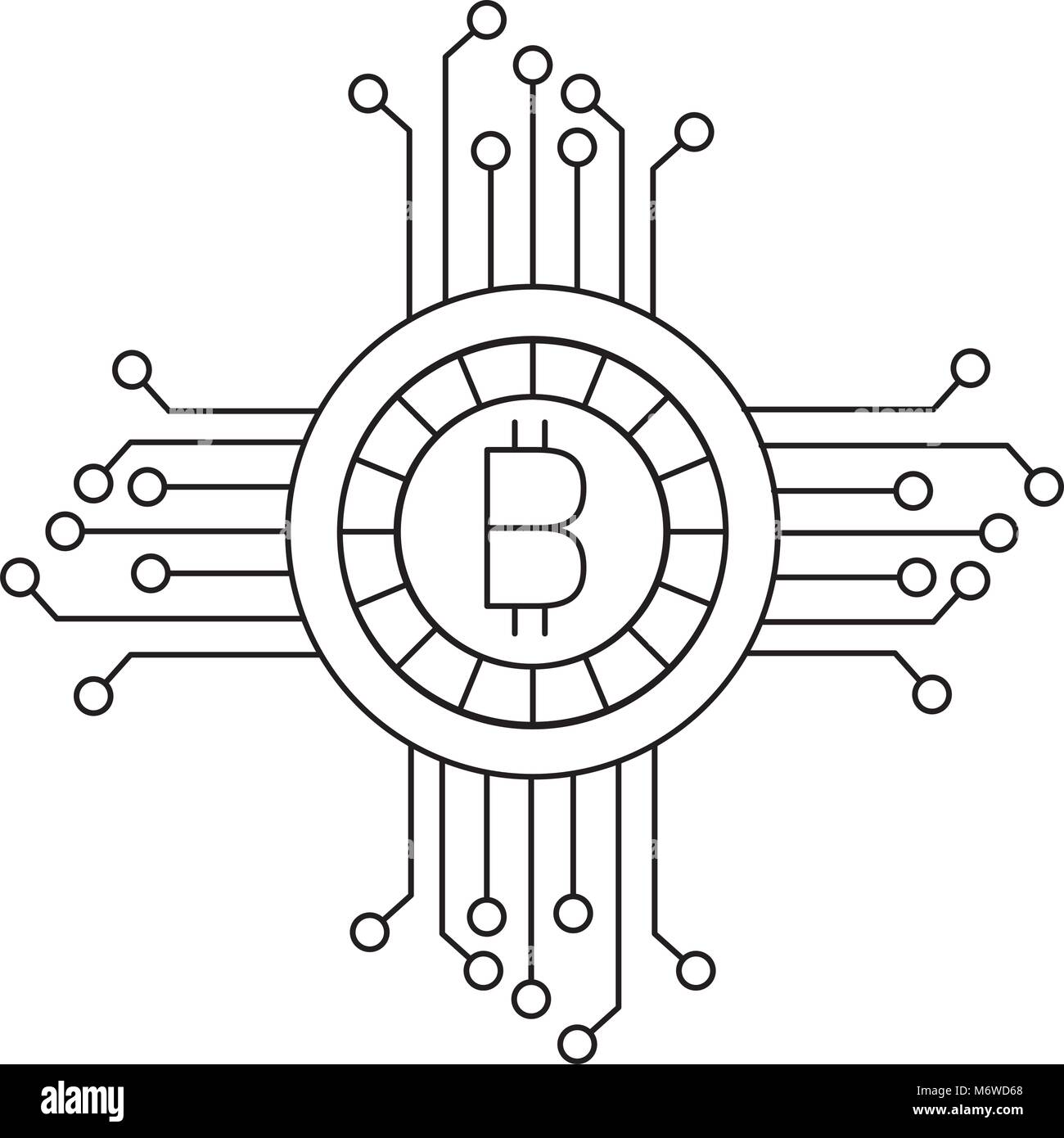 Coin circuit electric icon Cut Out Stock Images & Pictures - Alamy