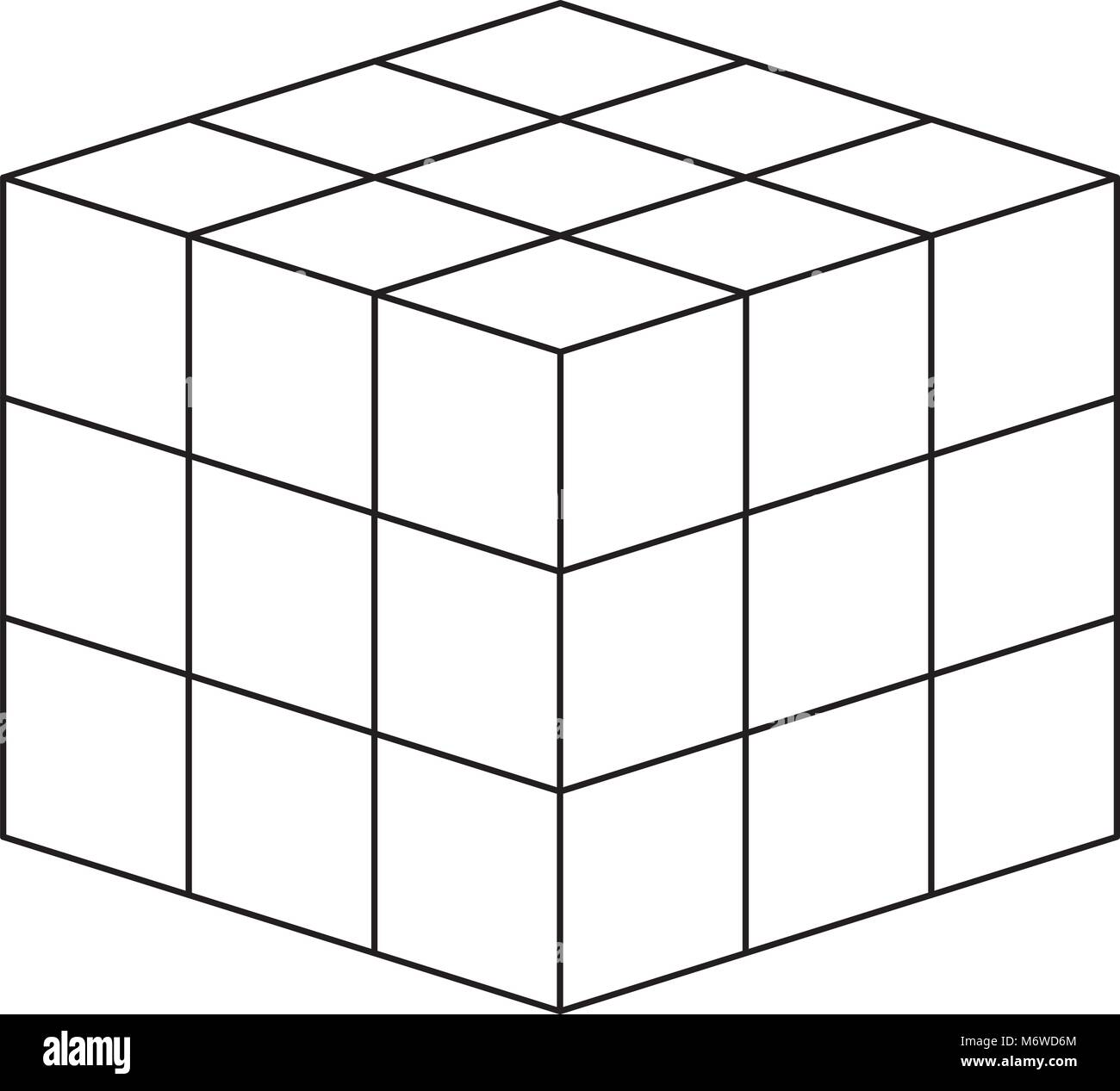 cubic matrix geometric icon Stock Vector Image & Art - Alamy