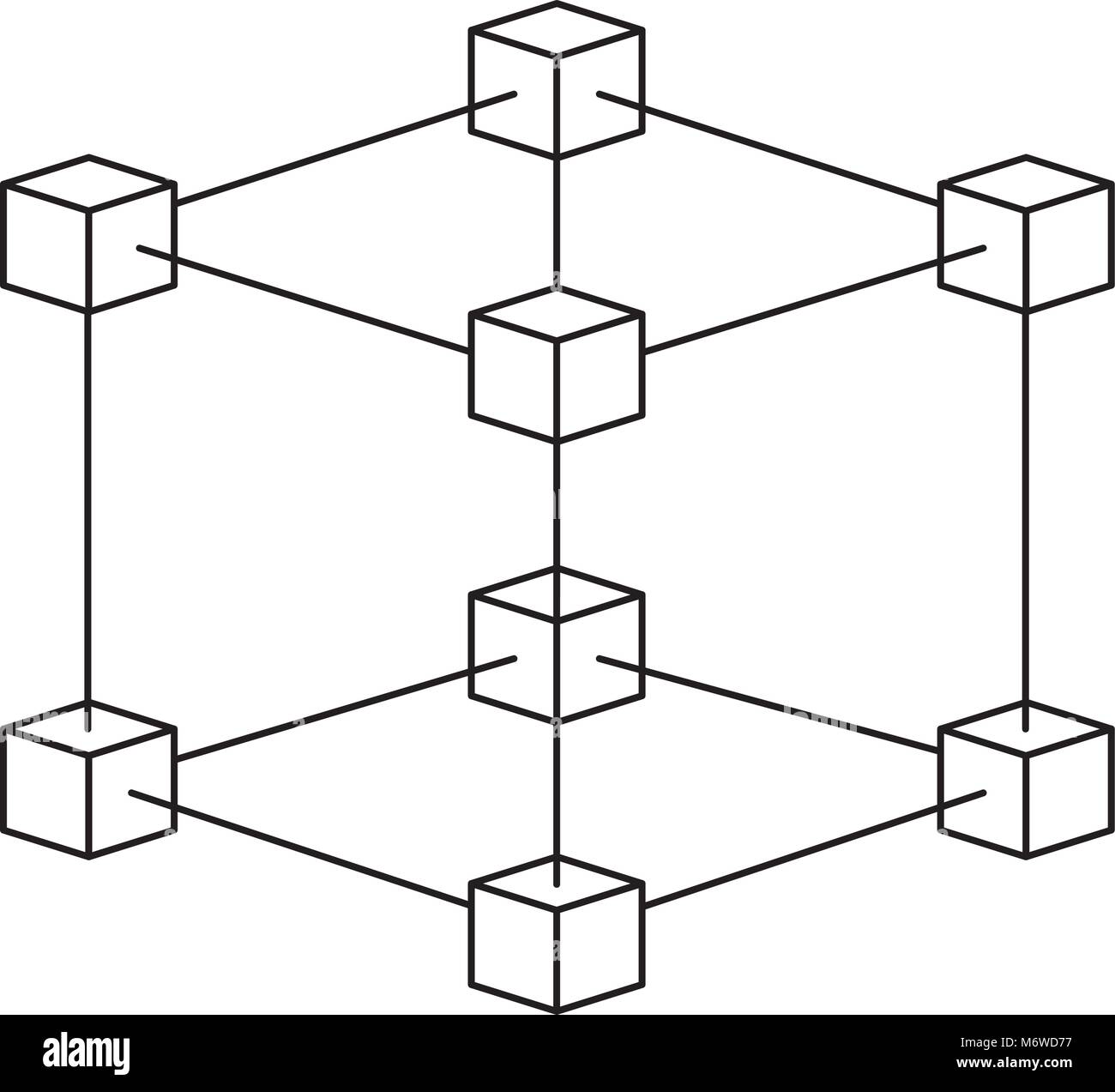 cubic matrix geometric icon Stock Vector Image & Art - Alamy