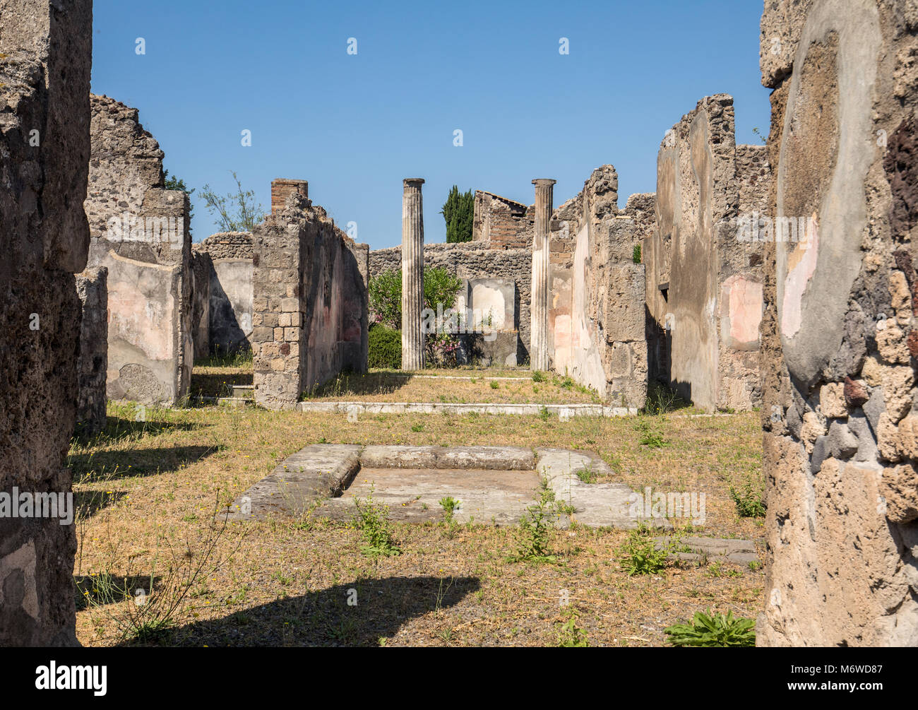 Ancient city of Pompeii, Italy. Roman town destroyed by Vesuvius ...