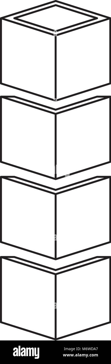 Cubic set matrix geometric hi-res stock photography and images - Alamy