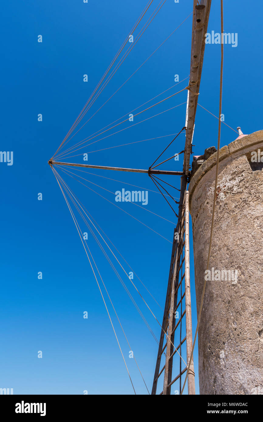 windmills at the saltworks of Trapani in Sicily in Italy Stock Photo ...