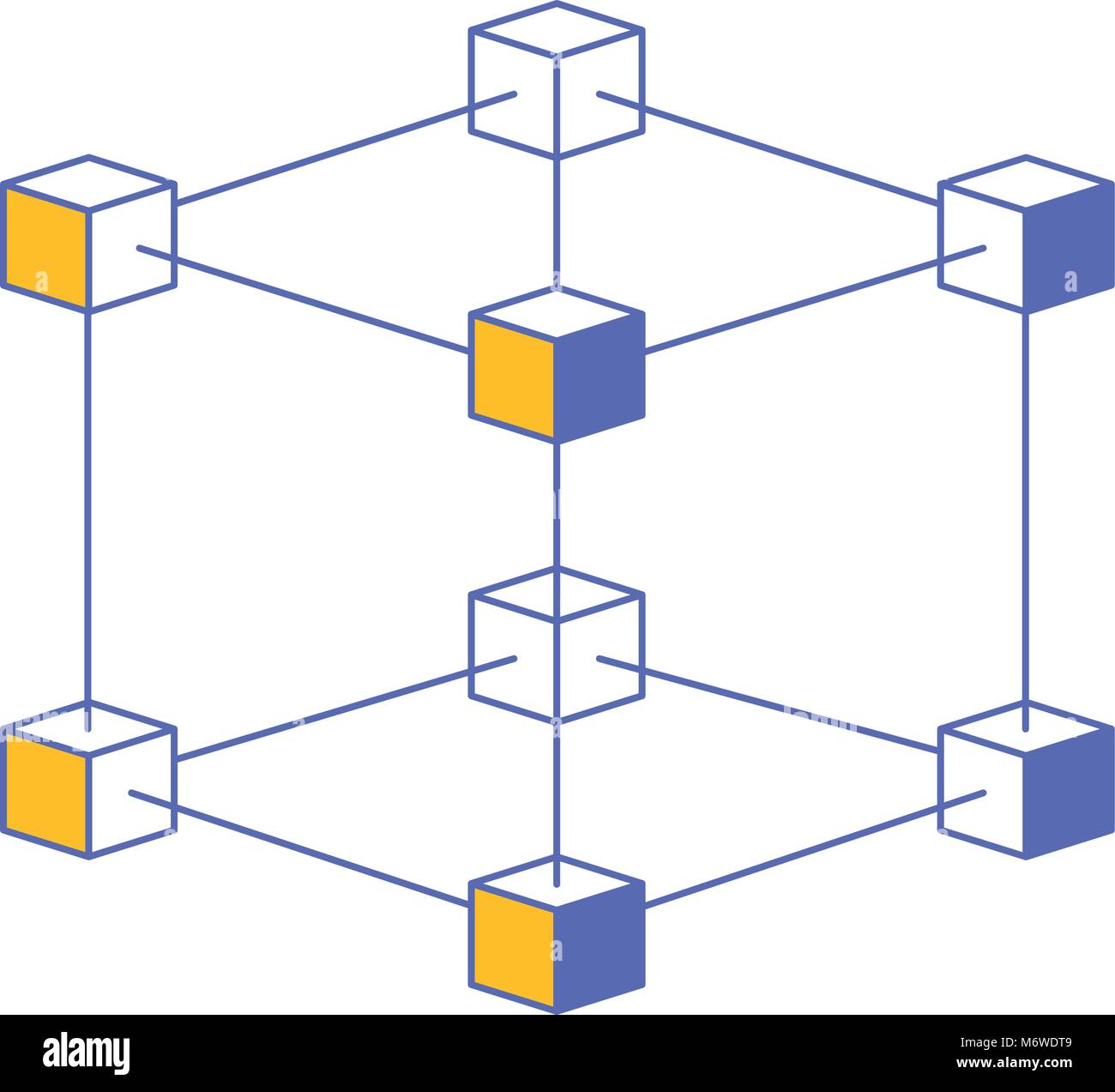 cubic matrix geometric icon Stock Vector Image & Art - Alamy