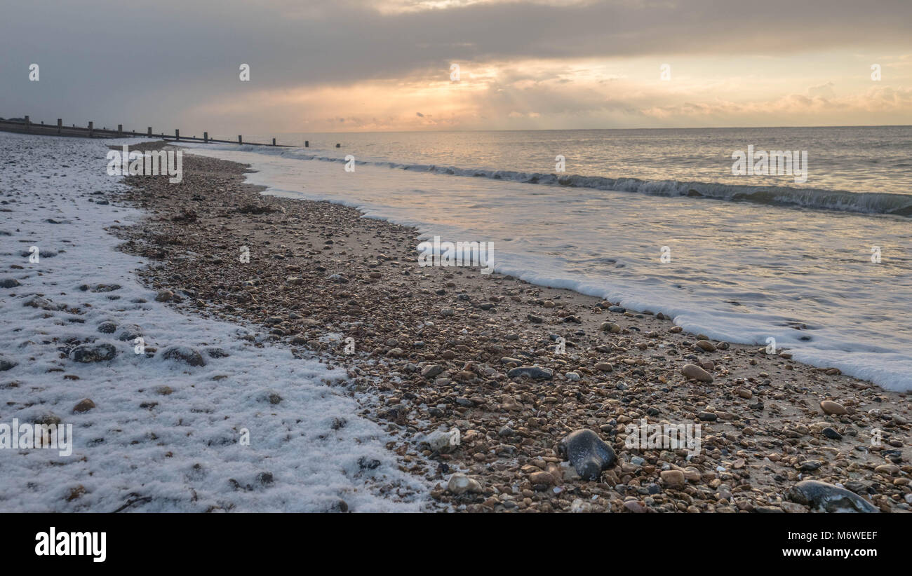 Snow Meets Sea Stock Photo - Alamy