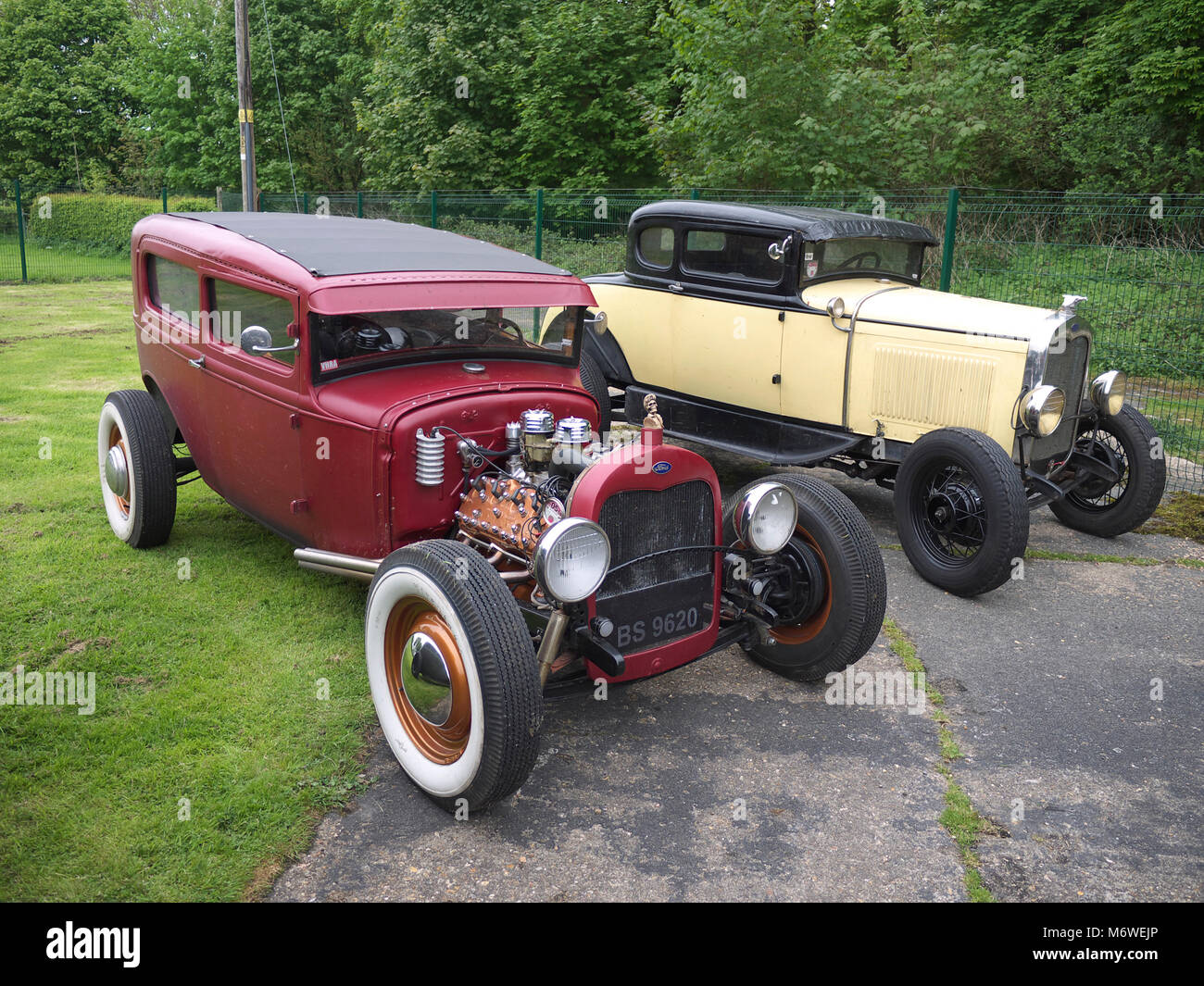 Customised cars on display at Thorpe Camp visitor centre Stock Photo ...