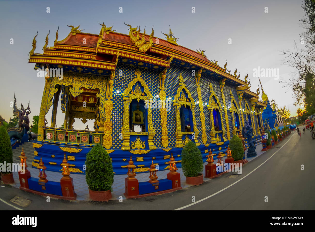 CHIANG RAI, THAILAND - FEBRUARY 01, 2018: Beautiful outdoor view of the ...