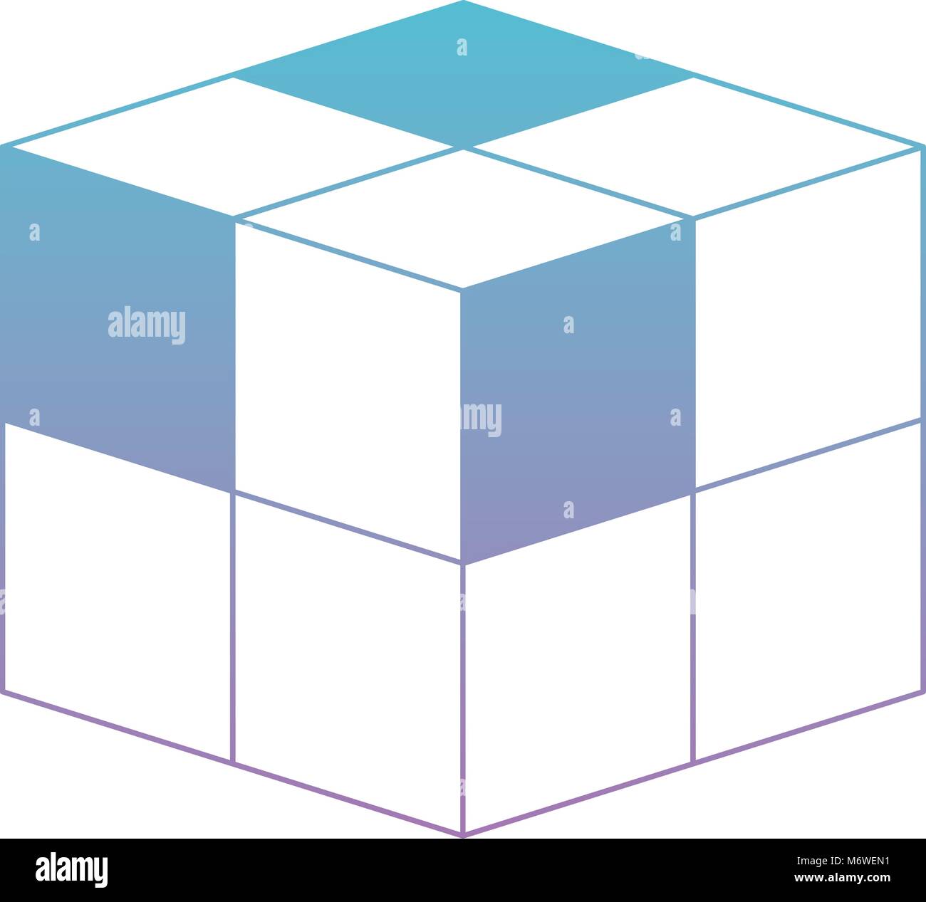 cubic matrix geometric icon Stock Vector Image & Art - Alamy