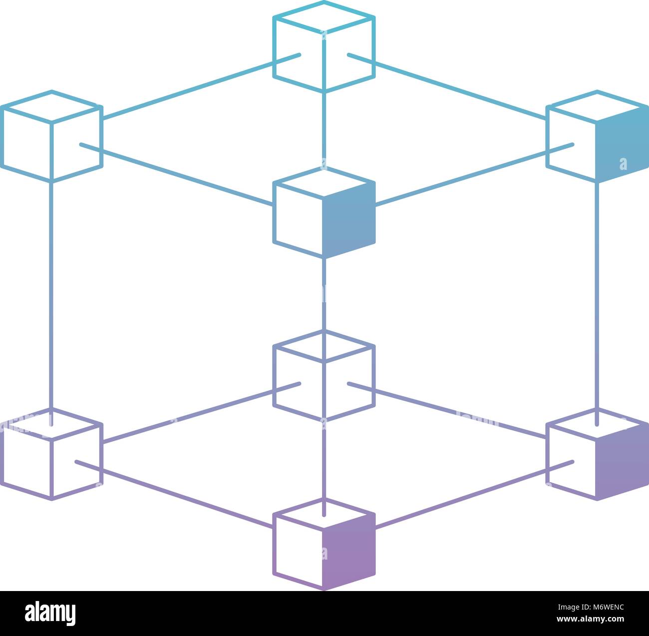 cubic matrix geometric icon Stock Vector Image & Art - Alamy
