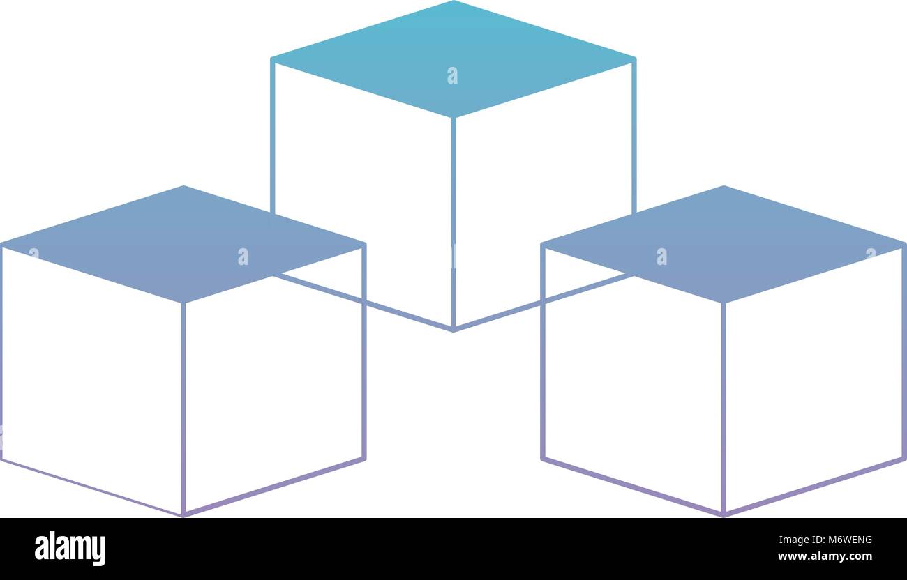 cubic set matrix geometric icons Stock Vector Image & Art - Alamy