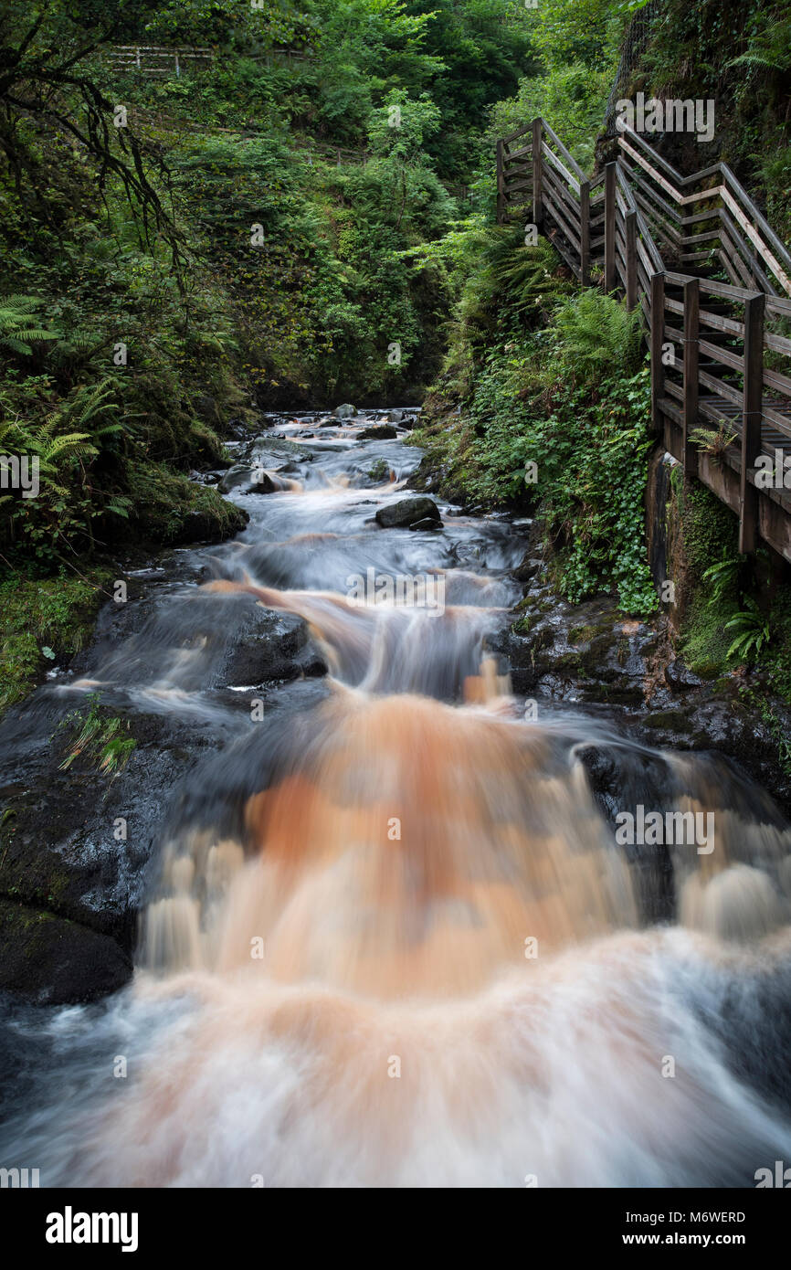 Waterfall in Glenariff Forest Park County Antrim, Northern Ireland ...