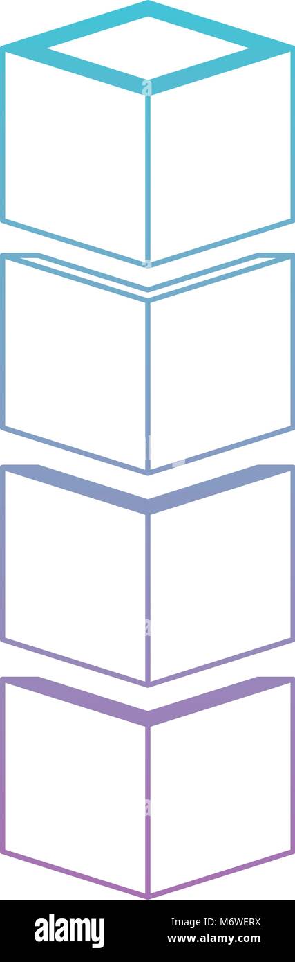 cubic set matrix geometric icons Stock Vector Image & Art - Alamy